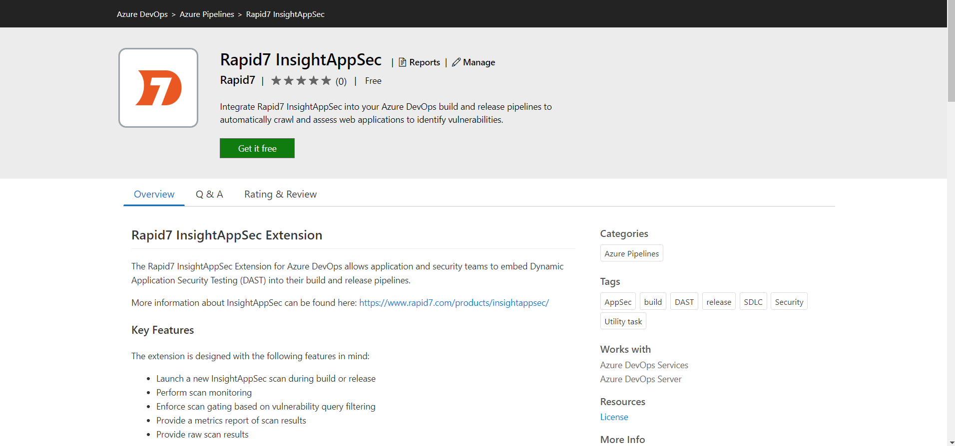 Azure DevOps集成| InsightAppSec文档 - 必威靠谱